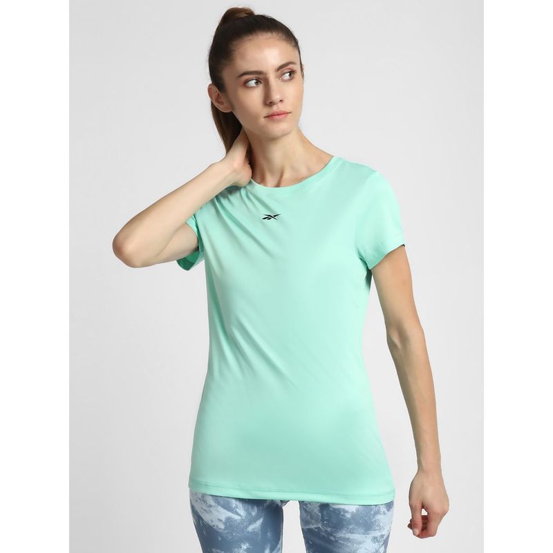 Buy Reebok Core W Poly Tee Green Training T-shirt Online
