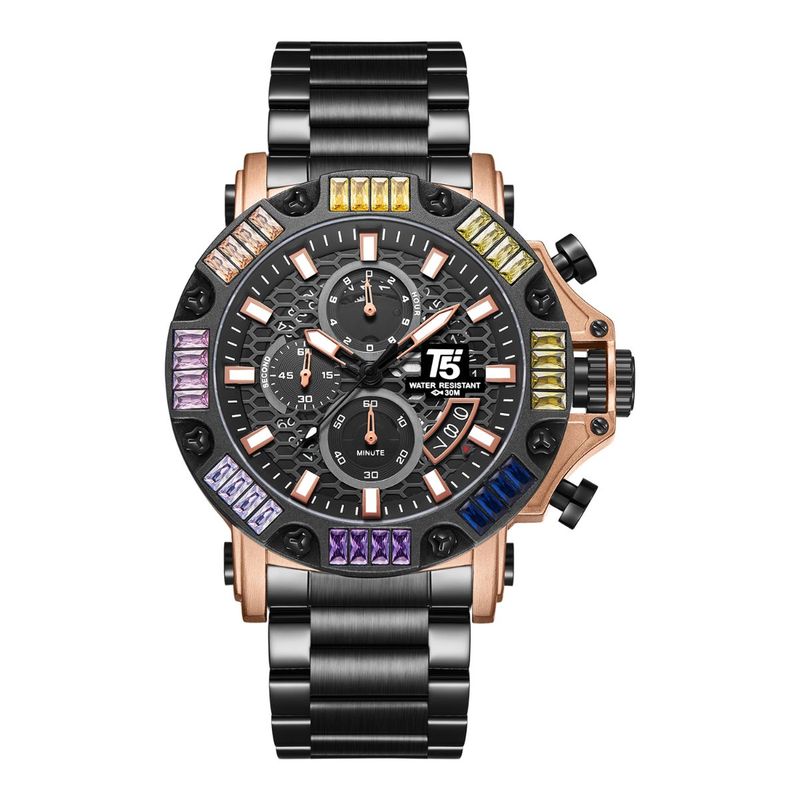Buy T5 H3884G-D Black Chronograph Watch (M) Online