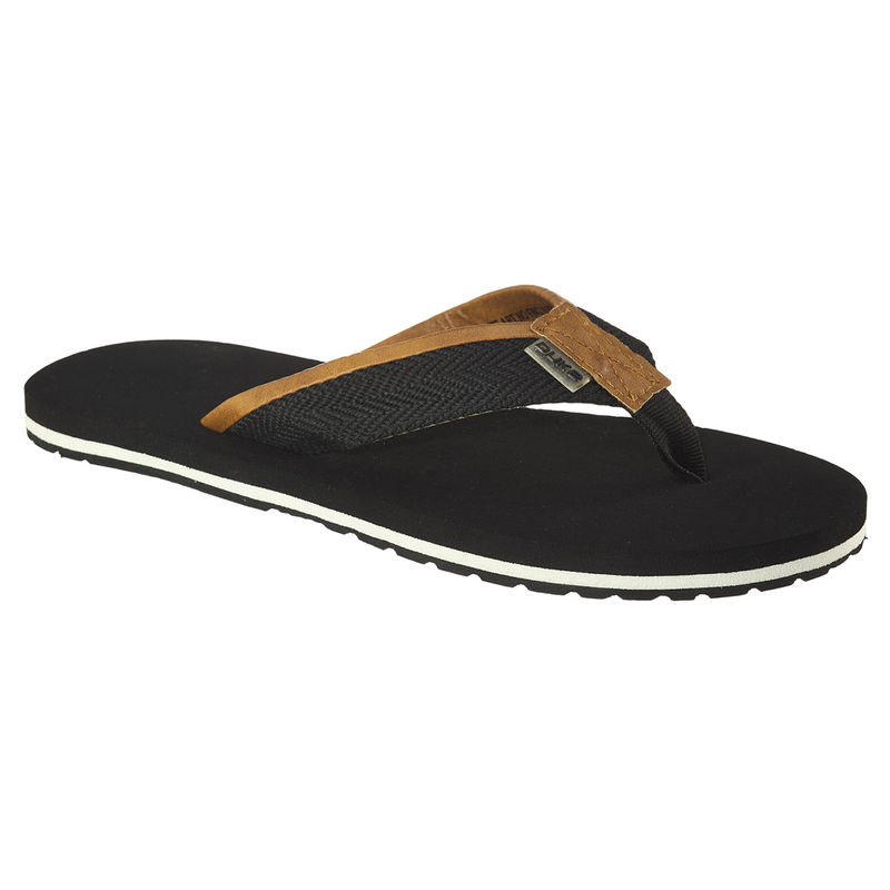 Buy Duke Solid Black Flip-flop Online