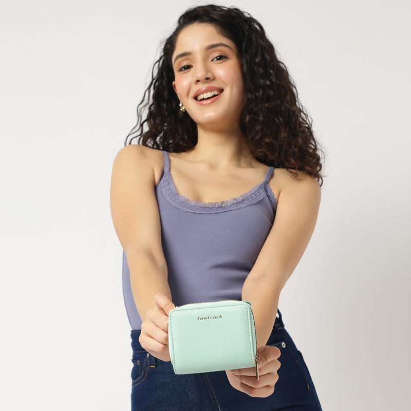 Buy Fastrack Green Solid Wallet Online