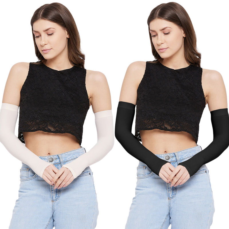 Buy Secrets By ZeroKaata Unisex Assorted Solid Uv Protection Arm ...