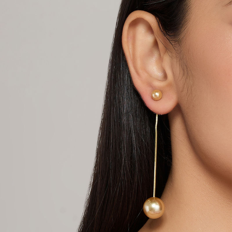 Buy Pipa Bella by Nykaa Fashion Rose Gold Elegant Pearl Statement Drop ...