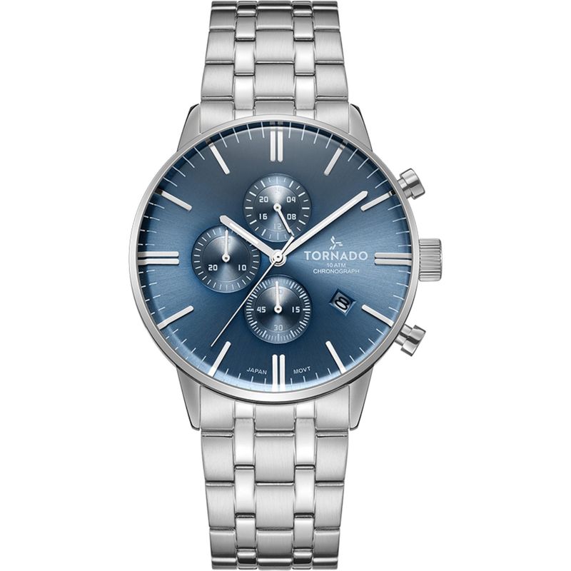 Buy Tornado Chronograph Blue Watch (T6102-SBSL) (M) Online
