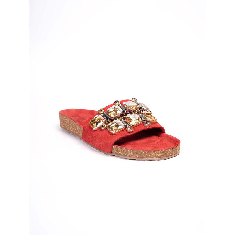 Buy Stilista Women Fashion Footbed Sandals - Red Online