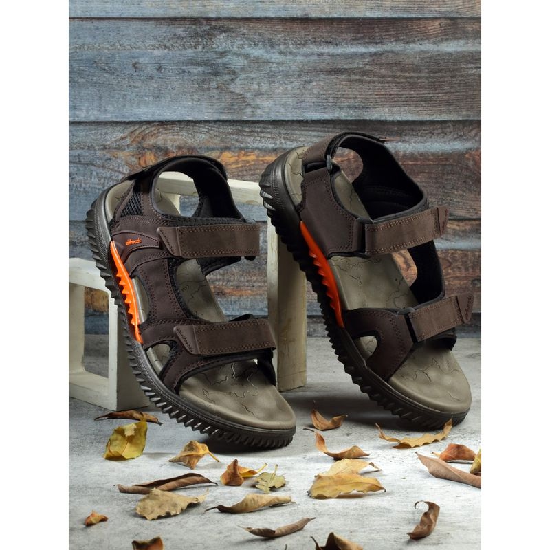 Buy SOLETHREADS Skycruiser Brown Textured Men Sandal Online