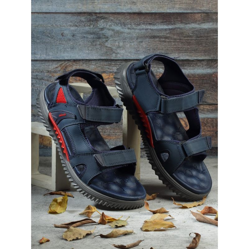 Buy SOLETHREADS Skycruiser Navy Textured Men Sandal Online