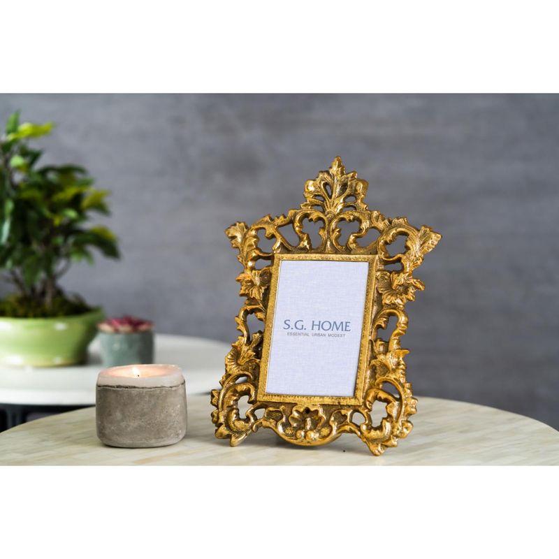 Buy SG Home Gold Colonial Metal Photo Frame (Set Of 2) (5 x 7 inch) Online