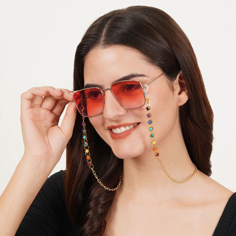 Buy BeAbhika Multicolor Rainbow Spectacles - Air Pods Chain Online