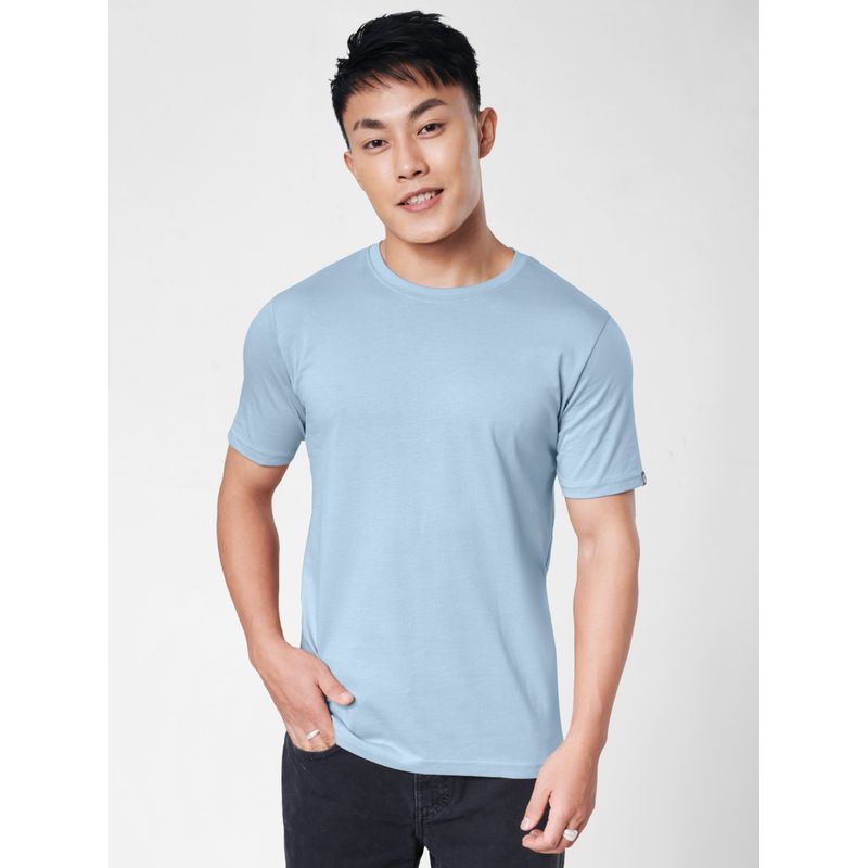 Buy The Souled Store Solid Powder Blue T-Shirts Online