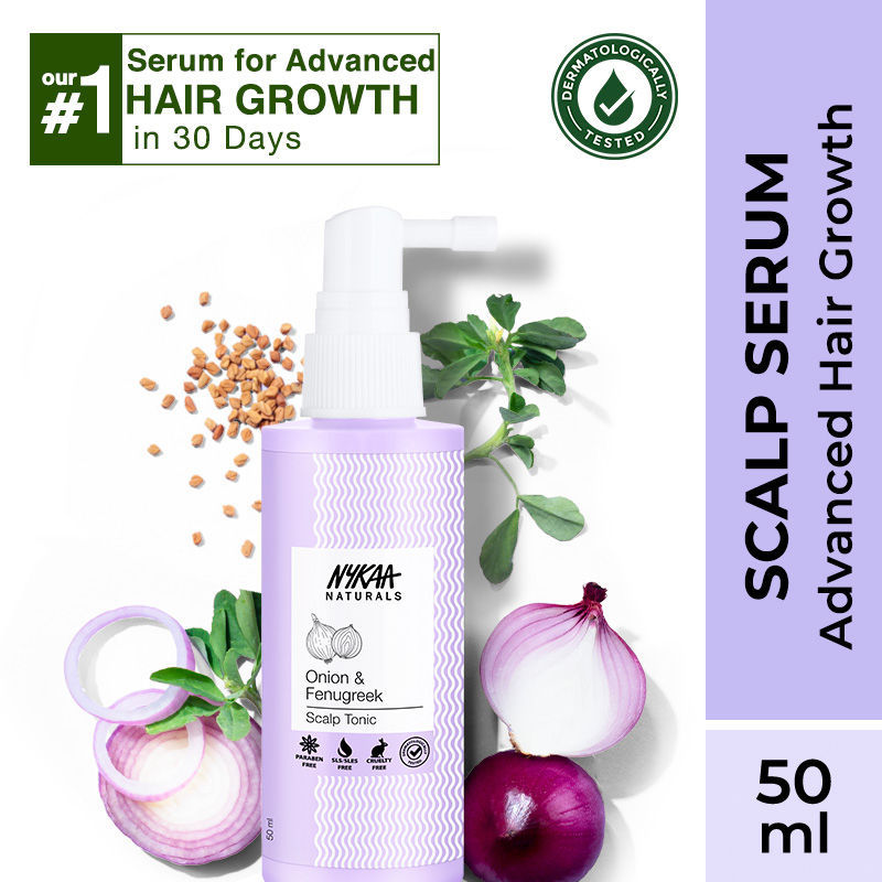Buy Nykaa Naturals Anti-Hair Fall Scalp & Hair Serum With Onion, Fenugreek, Redensyl & Caffeine ...