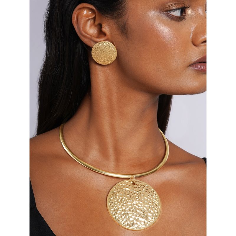 Buy Joker & Witch Eleni Gold Necklace Earring Set Online