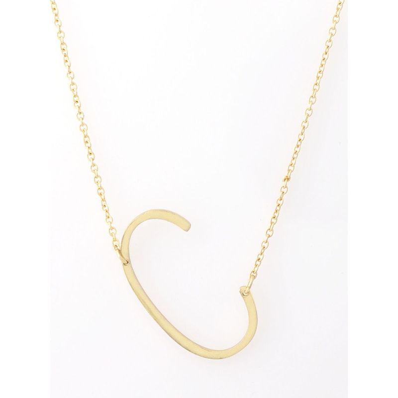 Buy Tipsyfly Slanted Alphabet Necklace-Letter C Online