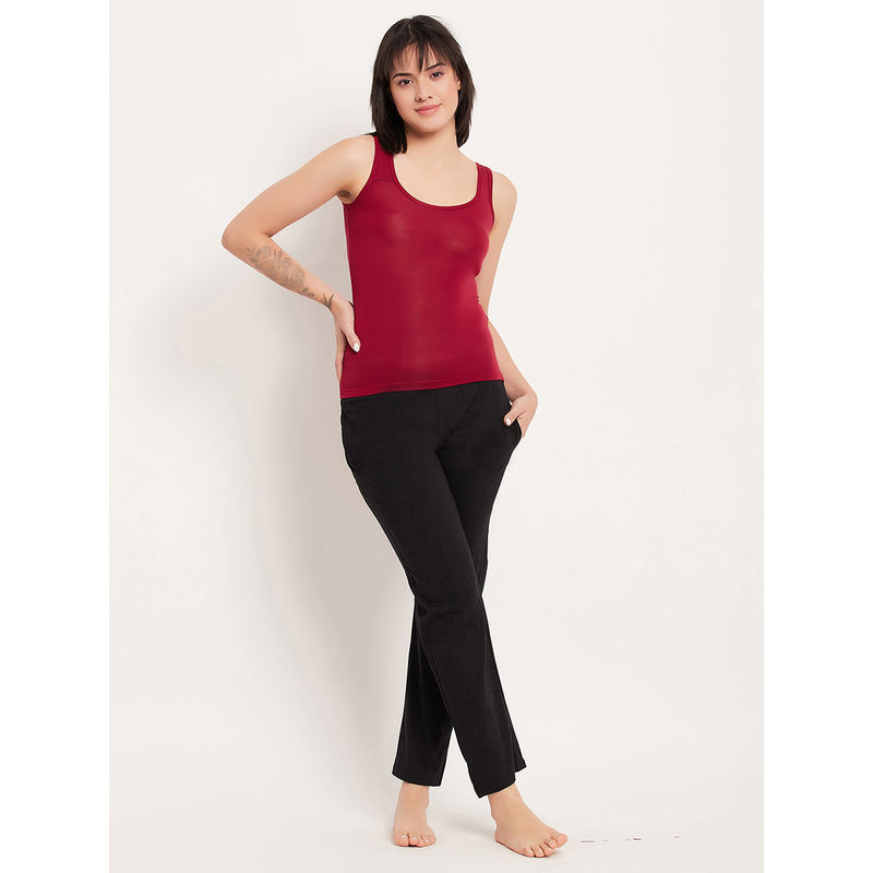 Clovia Chic Basic Tank Top In Maroon - Modal: Buy Clovia Chic Basic ...