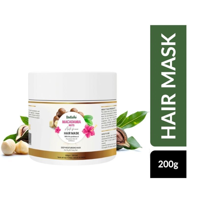 Buy Indalo Macadamia Nuts Anti-Frizz Hair Mask With Hibiscus Online