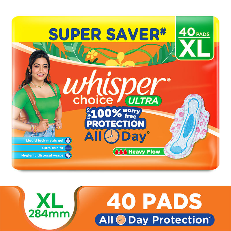 Buy Whisper Choice Sanitary XL Pads With Wings For Women Online