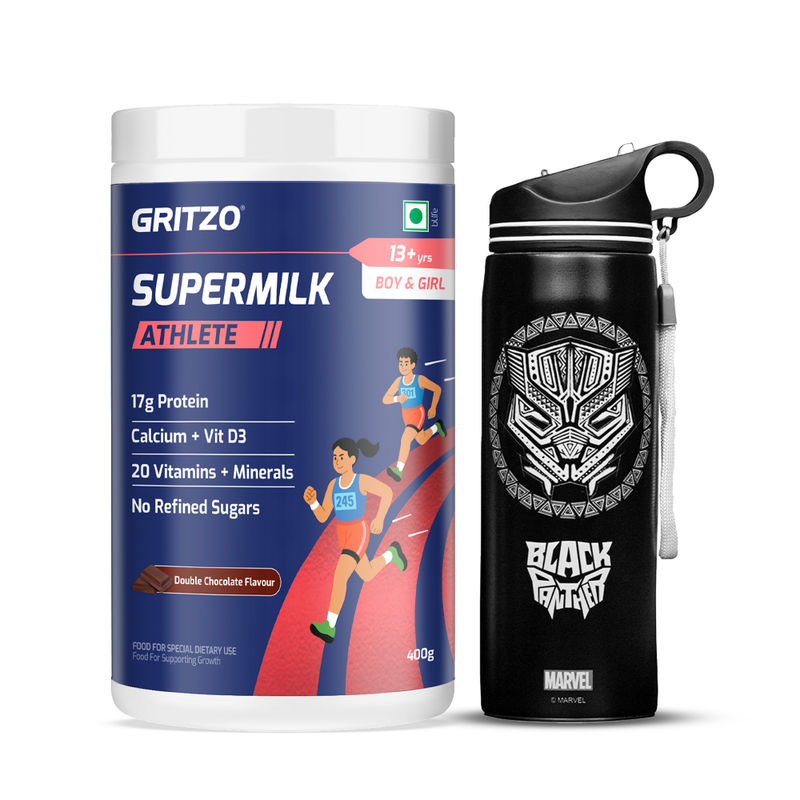 Buy Gritzo Supermilk Athlete, 17G Protein Double Chocolate For 13+Y ...