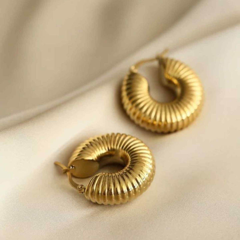 Buy Nekhi Gold Chunky Hoops Online