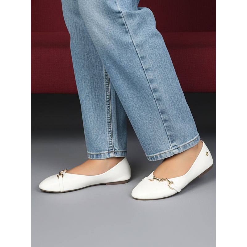 Buy ELLE Women Elegant Slip-On Round-Toe Ballerina with Braided Accent ...