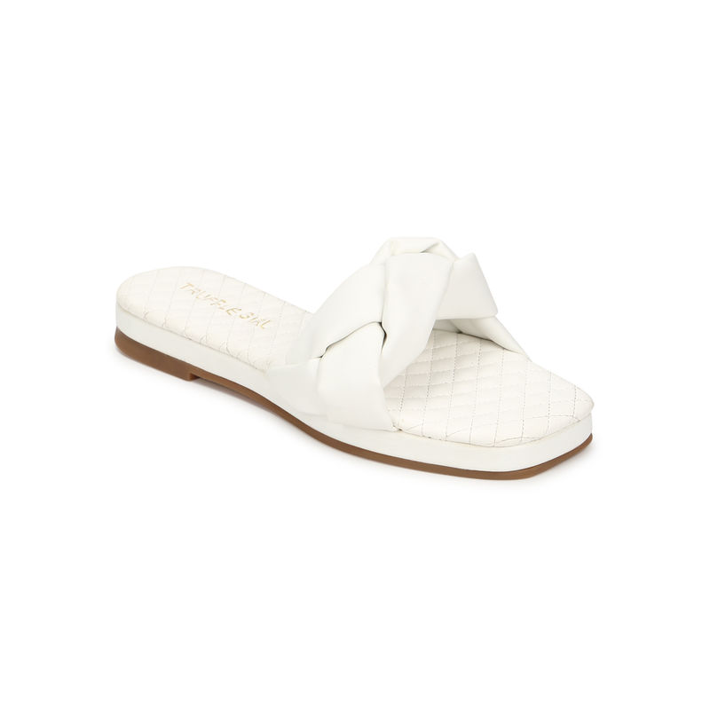 Truffle Collection Pu Braided Strap Slip Ons: Buy Truffle Collection Pu ...