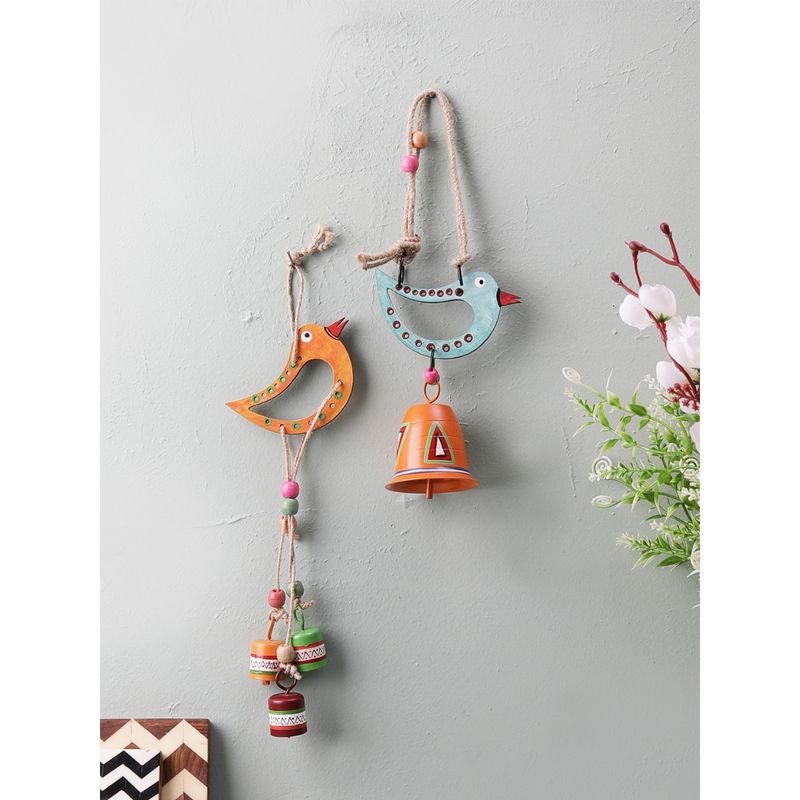 Buy VarEesha Tinkle Bells Sparrow Family Wall Hanging Bell Wind Chimes ...
