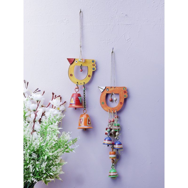 Buy VarEesha Tinkle Bells Bird Family Wall Hanging Bell Wind Chimes Set ...