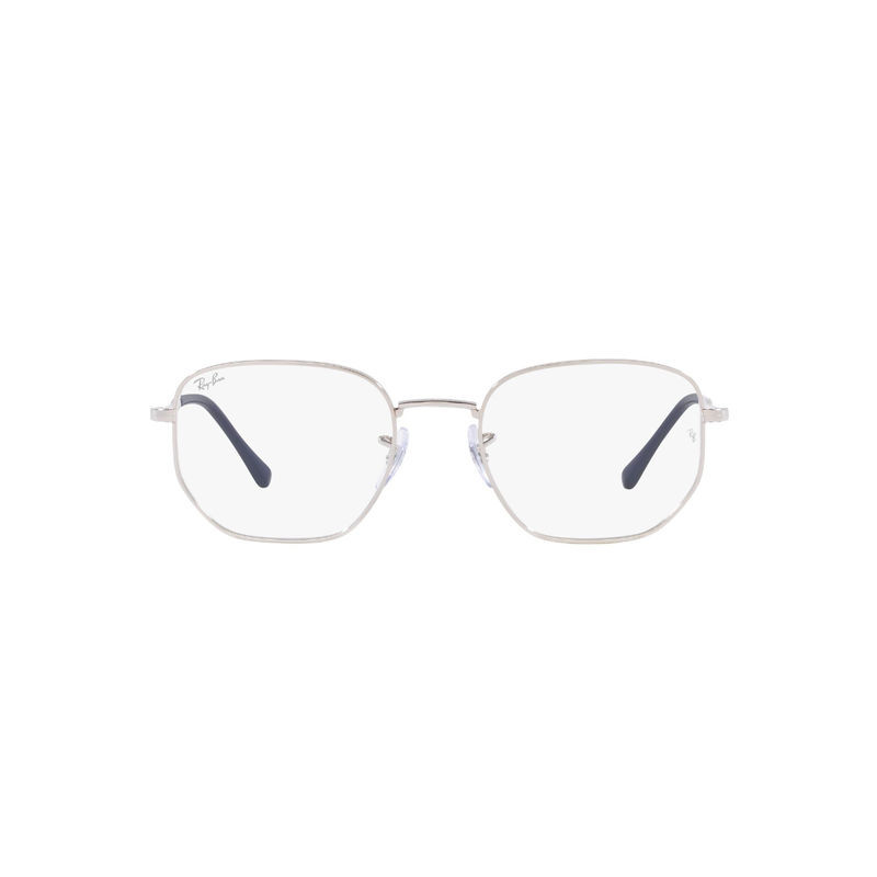 Buy Ray-Ban Silver Frames 0Rx6496 - Irregular - Silver Frame - White ...