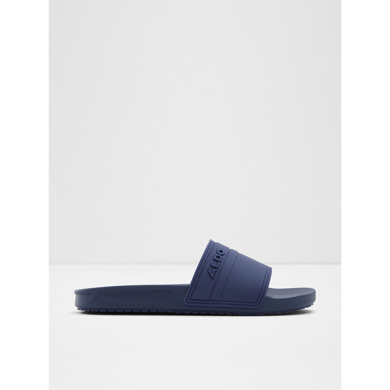 Buy Aldo Dinmore Solid Navy Blue Sliders Online