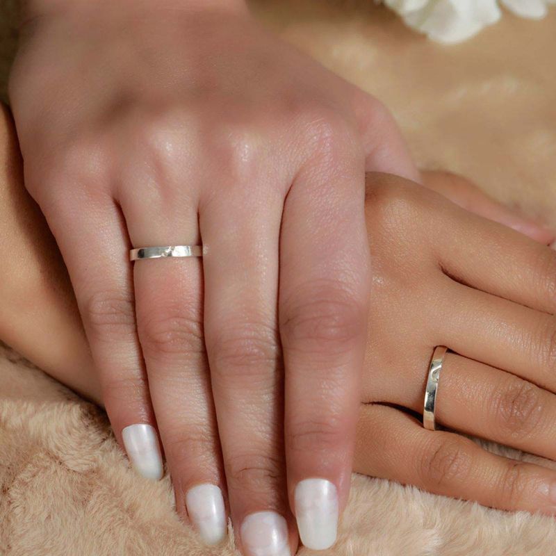 Priyaasi Sheer By Heart Engraved Sterling Silver Couple Rings: Buy ...
