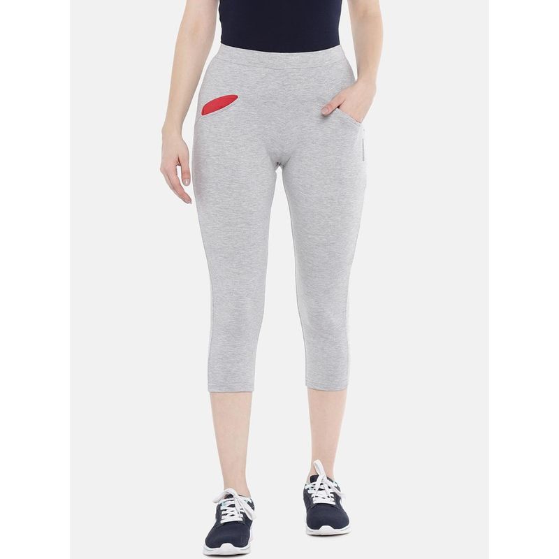 Buy Sweet Dreams Women Grey Solid Capri Tights Online