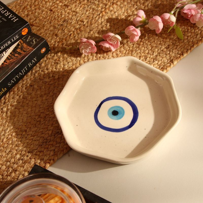 Buy The Decor Mart Evil Eye Ceramic Small Platter Online