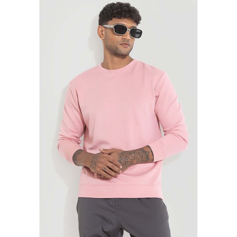 Buy Snitch Pink Solid Sweatshirt Online