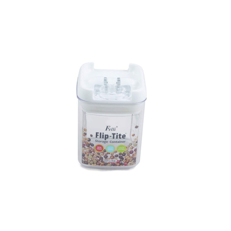 Felli Flip-tite Acrylic Square Food Storage Transparent Container, 270 ...