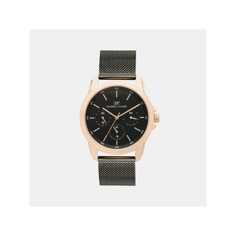 Buy Darren Clark Mens Black Chronograph Brass Watch 1007F-E0304 (M) Online