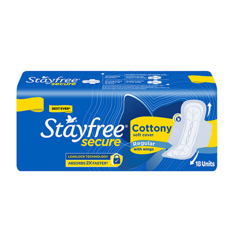 Buy Stayfree Secure Regular Sanitary Pads with Cottony Soft Cover with ...