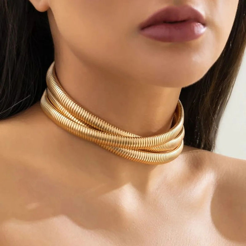 Buy The Jewel Factor Gold Greek Goddess Choker Online