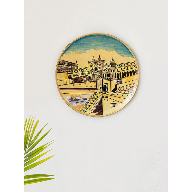 Buy ExclusiveLane Royal Fortress Hand-Painted Wall Plate Hanging Online