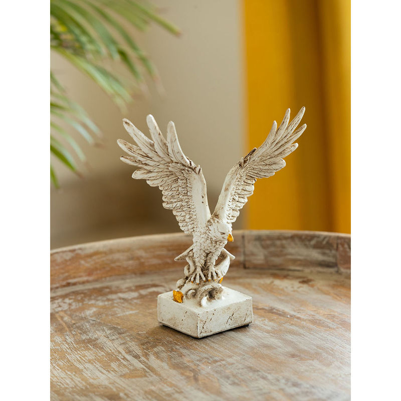 Buy ExclusiveLane White Eagle Modern Decorative Showpiece Statue Resin ...