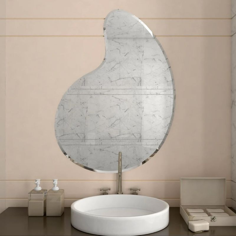Buy WallMantra Scandinavian Frameless Bevelled Water Drop Shaped ...
