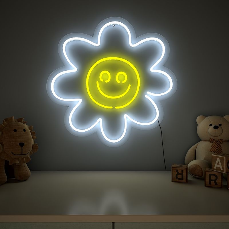 Buy WallMantra Cute Yellow Sunflower LED Neon Light Online