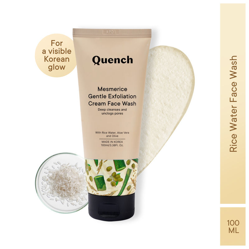 Buy Quench Rice Water & Vitamin E Cream Face Wash For Gentle ...