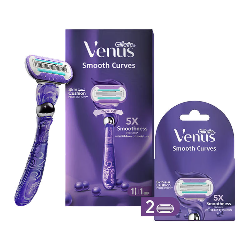 Buy Gillette Venus Swirl Razor - Hair Removal Razor + 2 Razor Blades ...