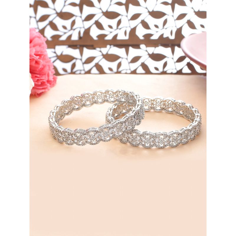 Buy Voylla Elegance Shimmery Bangles (Pack Of 2) Online