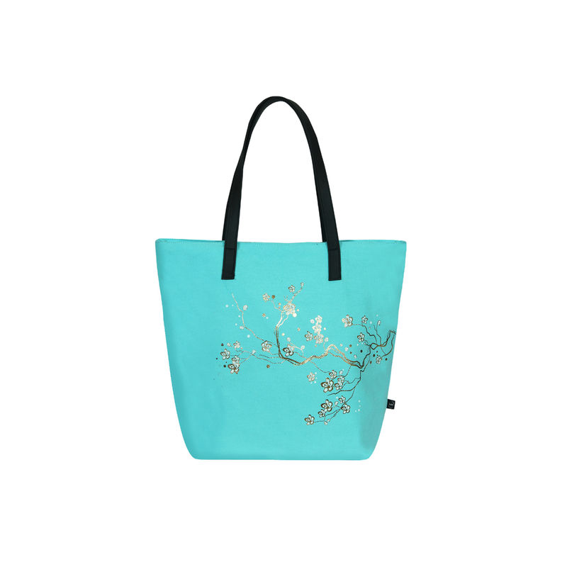 Buy EcoRight Blue Calming Spring Print Organic Cotton Tote Bag Online