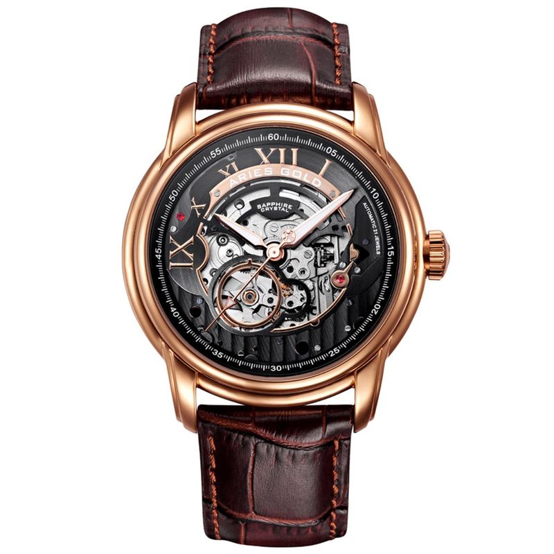 Buy Aries Gold El Toro Automatic Skeleton Watch With 21 Jeweles ...