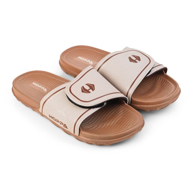 Buy HOPPA Brown Round Toe Sliders Online