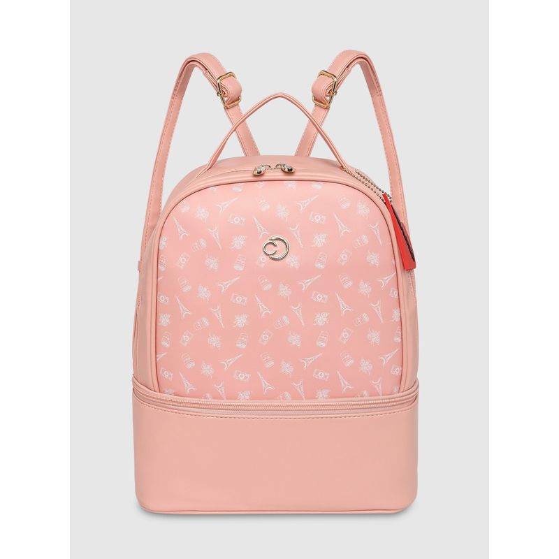 Buy Caprese Emily in Paris Printed Pink Backpack Bag Online