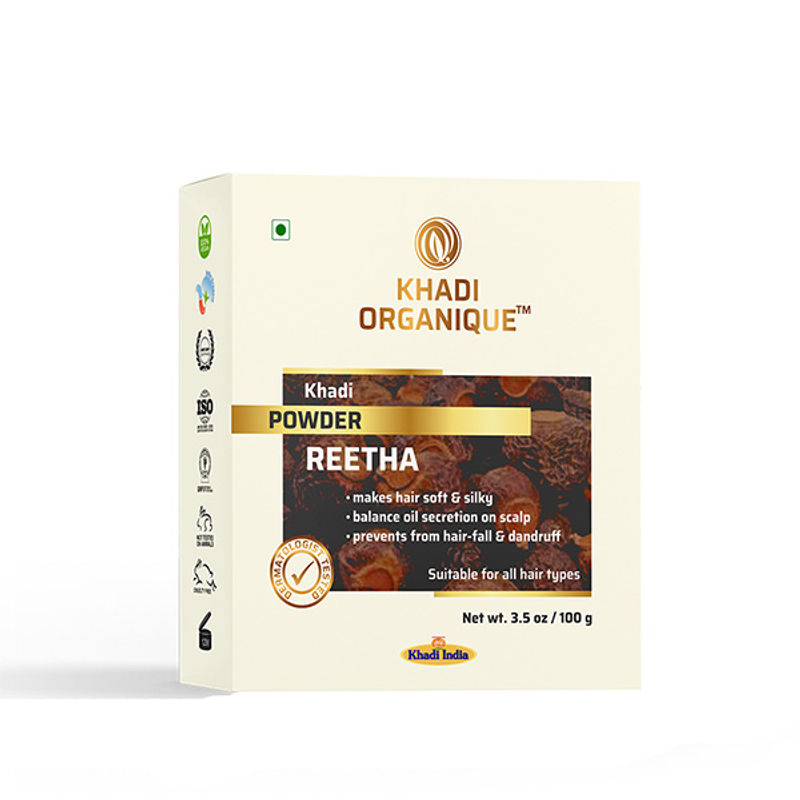 Khadi Organique Reetha Powder 100 % Pure & Natural For Hair: Buy Khadi ...
