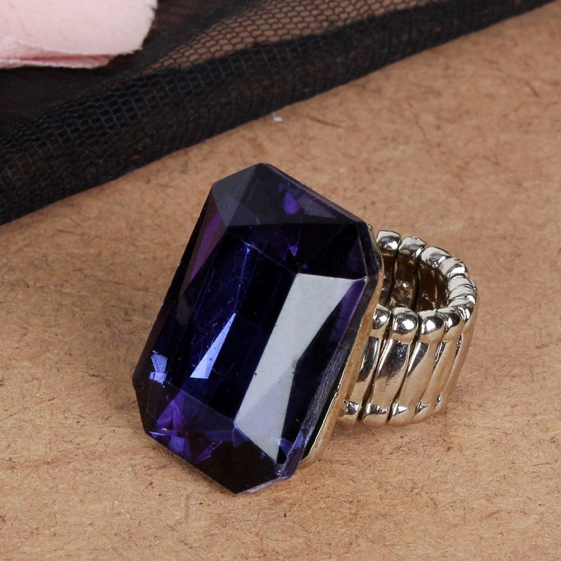 Buy Crunchy Fashion Statement Blue Crystal Solitaire Stone Ring for ...