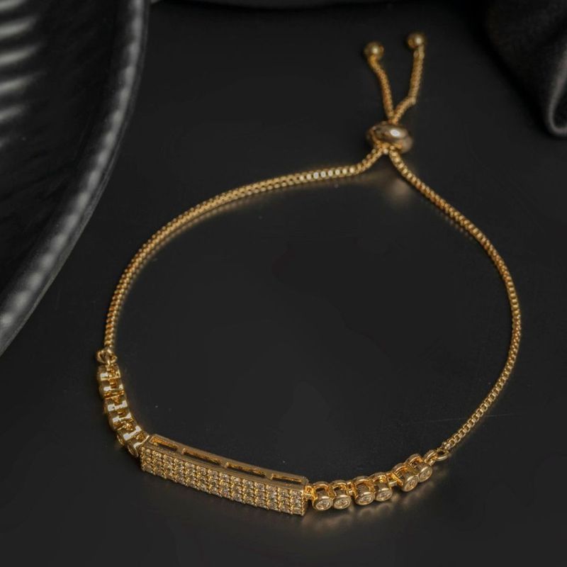 PRITA Classy American Diamond Studded Rose Gold Bracelet: Buy PRITA ...