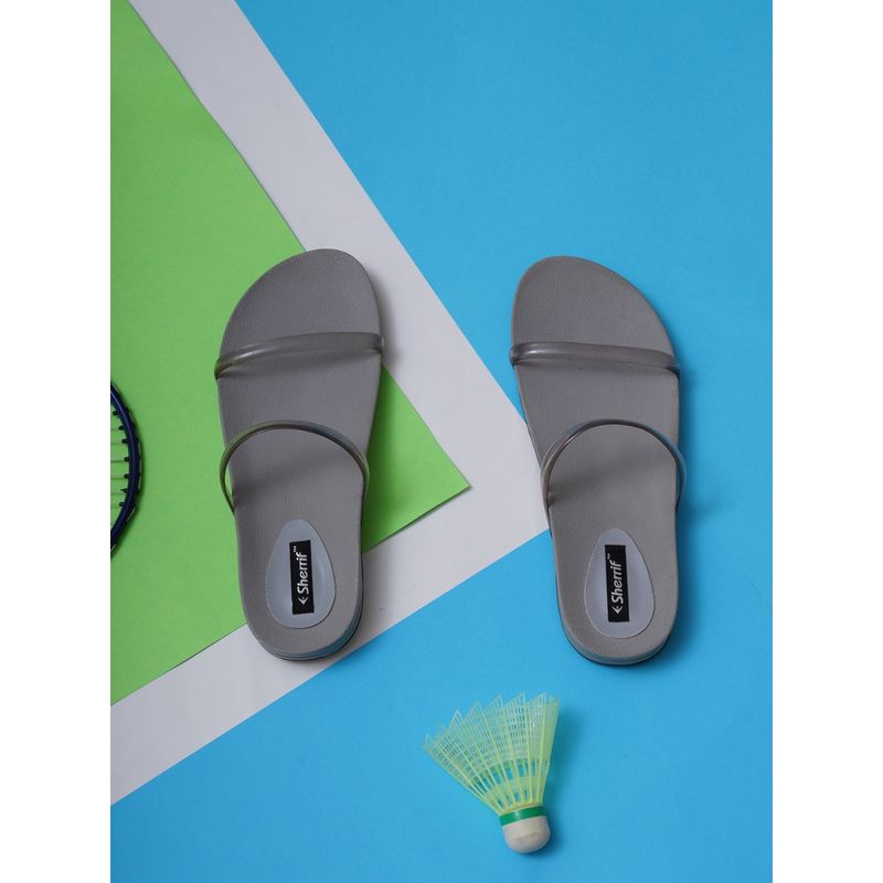 Buy Sherrif Shoes Womens Extra Soft Grey Sliders Online